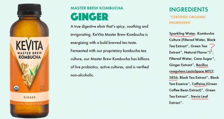Kombucha Nutritional Label Analysis - Kombucha Kamp