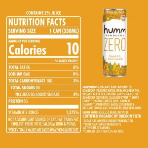 Kombucha Nutritional Label Analysis - Kombucha Kamp