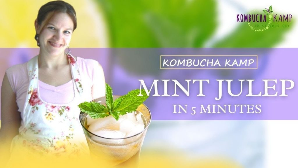 How to make a mint julep cocktail to celebrate Kentucky Derby by Kombucha Kamp - Kombucha Kamp